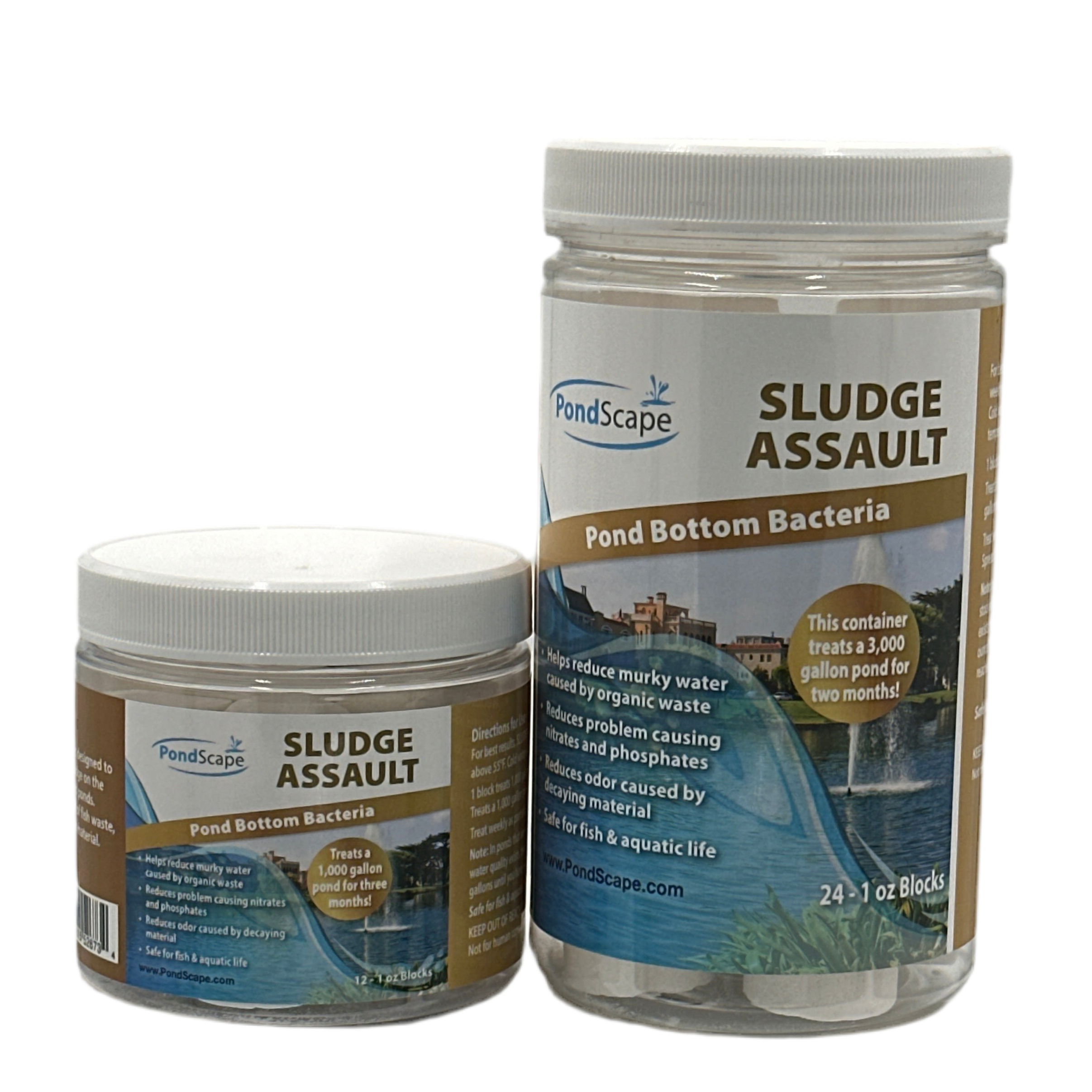 PondScape SLUDGE ASSAULT - Beneficial Bacteria Blocks for Pond Muck ...