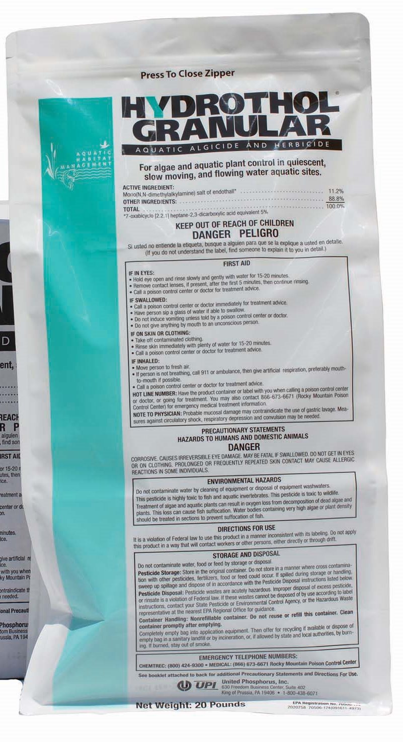 Hydrothol Herbicide - 20/40 lb Professional Aquatic Herbicide – Pondscape