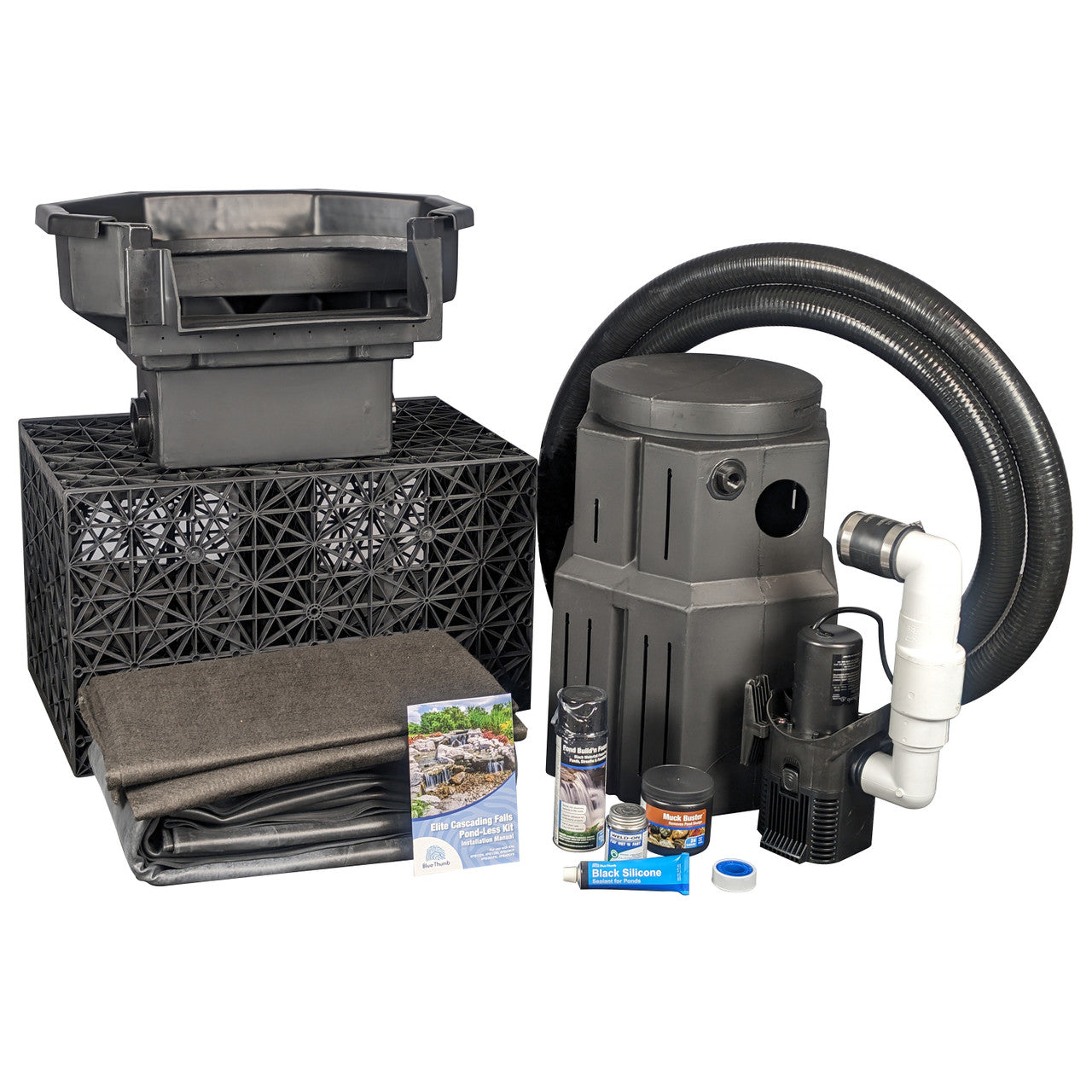 Blue Thumb Pond-less Waterfalls Elite Small 14" Cascading Falls Kit ...