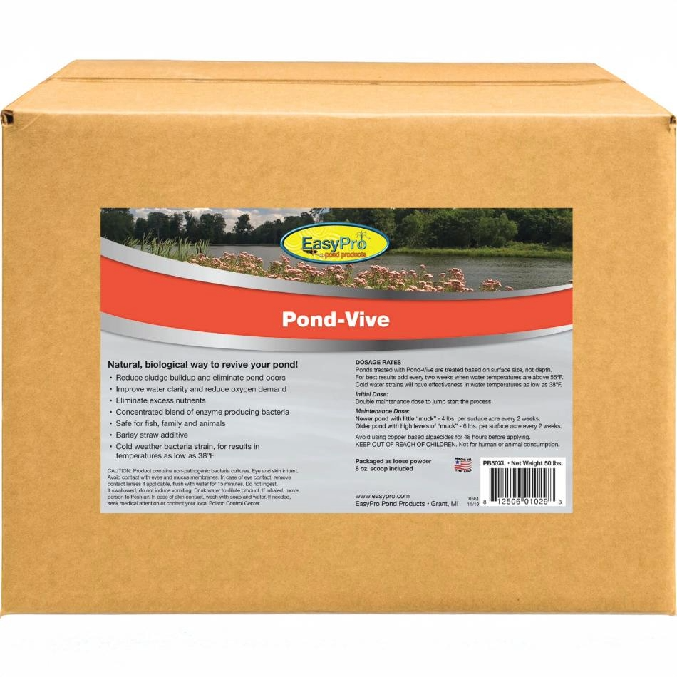 EasyPro Pond-Vive Bacteria – 50lb box – Bulk Loose Powder – Pondscape